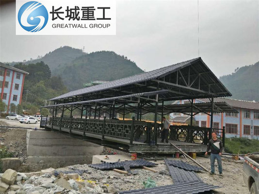 Prefabricated Steel Truss Bridge Galvanized CB321 DSR Bailey Bridge With Steel