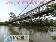 Alkyd / Hot Dip Galvanized Bailey Suspension Bridge High Performance Simple Structure