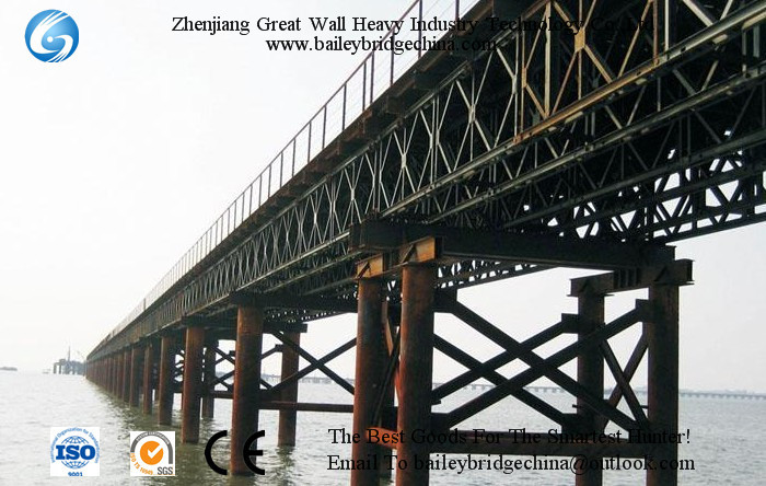 Customized Overhung Deck Stability Bailey Bridges,Portable Steel Bridges, CB100, CB200